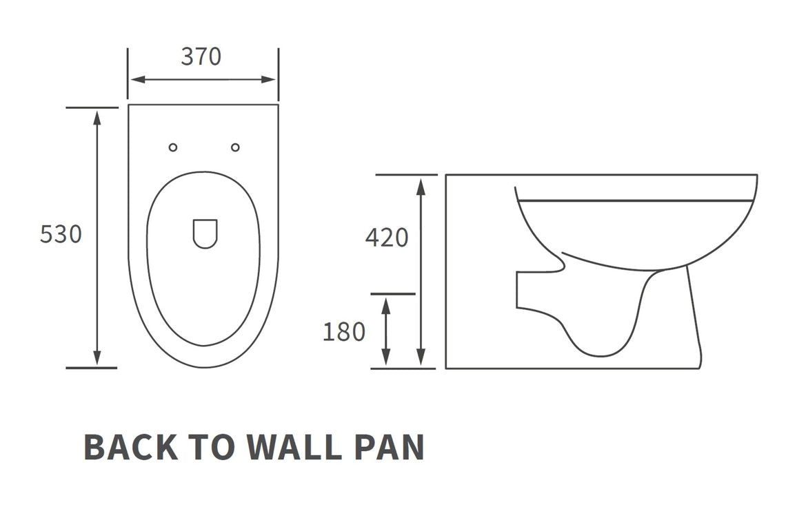 NIL 500mm WC Unit & BTW Pan Pack - White Gloss – Betabathrooms.co.uk
